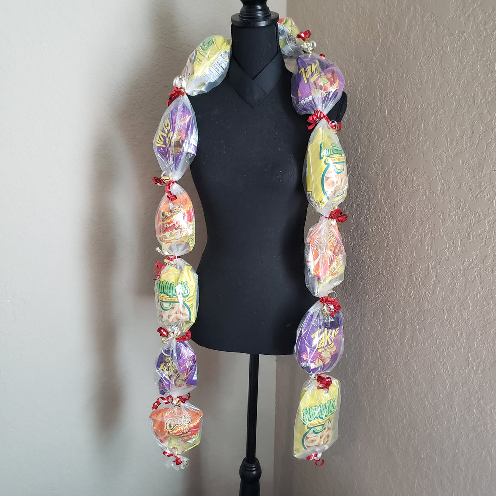 Graduation chip snack leis. – AmyRose Crafts
